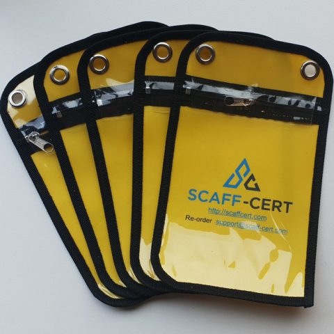 Scaffold Handover Certificate Pouch - pack of 5 - Complete Scaffold