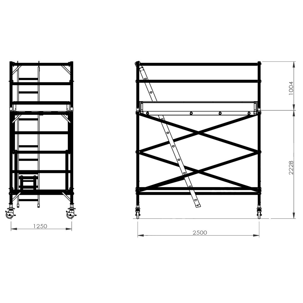 Mobile Aluminium Scaffolding - Complete Scaffold