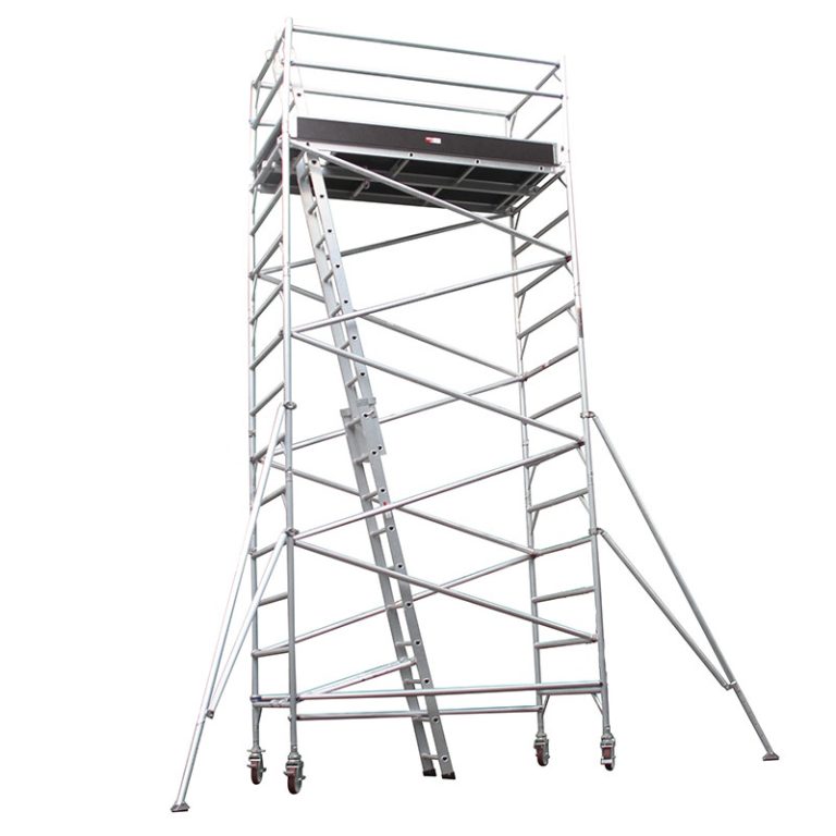 Double Width Mobile Scaffold, 4.2m - 4.5m Top Platform Height, Two ...