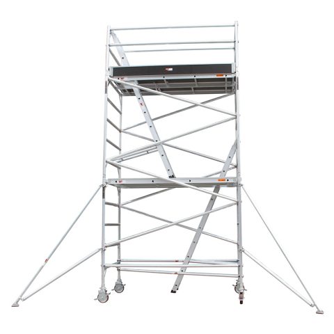 Double Width Mobile Scaffold, 4.2 - 4.5m Top Platform, Two Levels ...