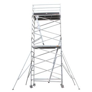 Double Width Mobile Scaffold, 5.0m - 5.3m Top Platform Height, Two ...