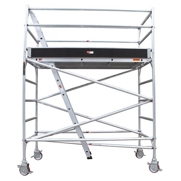 Double Width Mobile Scaffold, 2.2 - 2.5m Top Platform, One Level ...