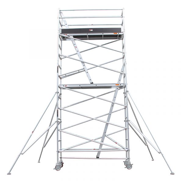 Double Width Mobile Scaffold, 5.0m - 5.3m Top Platform Height, Two ...